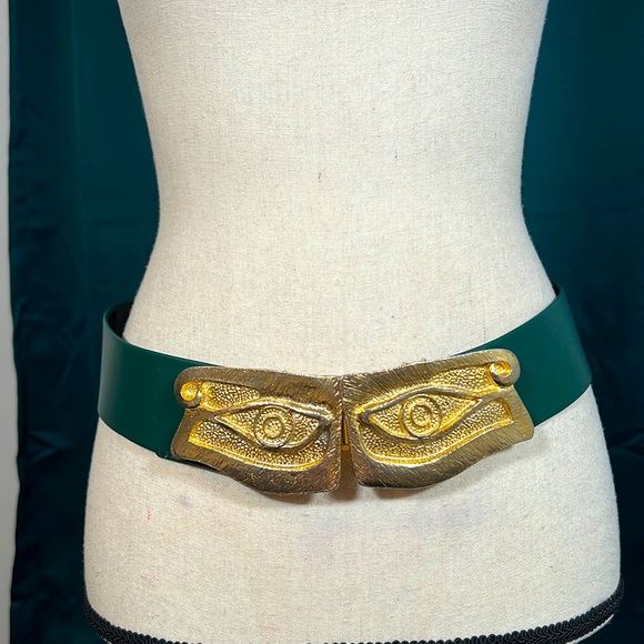 Accessories | Vintage Mimi Di N 1972 Gold Tone Eye Of Horus Belt Buckle ...